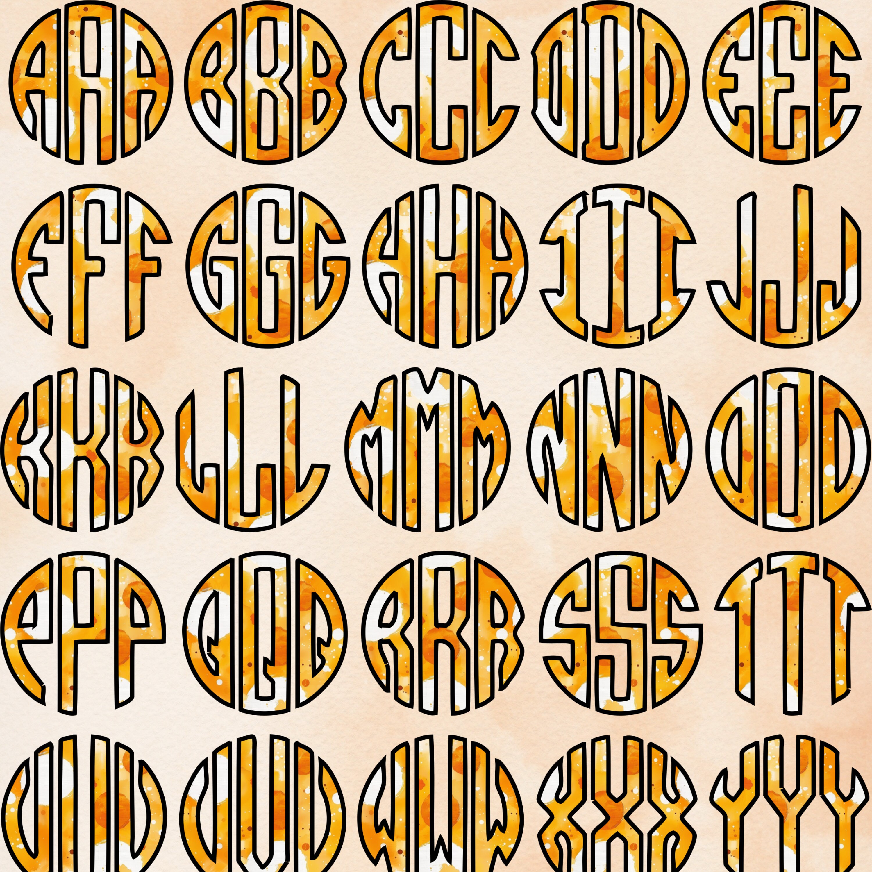 Circle Monogram Embroidery Bundle | Instant Download | Machine ...