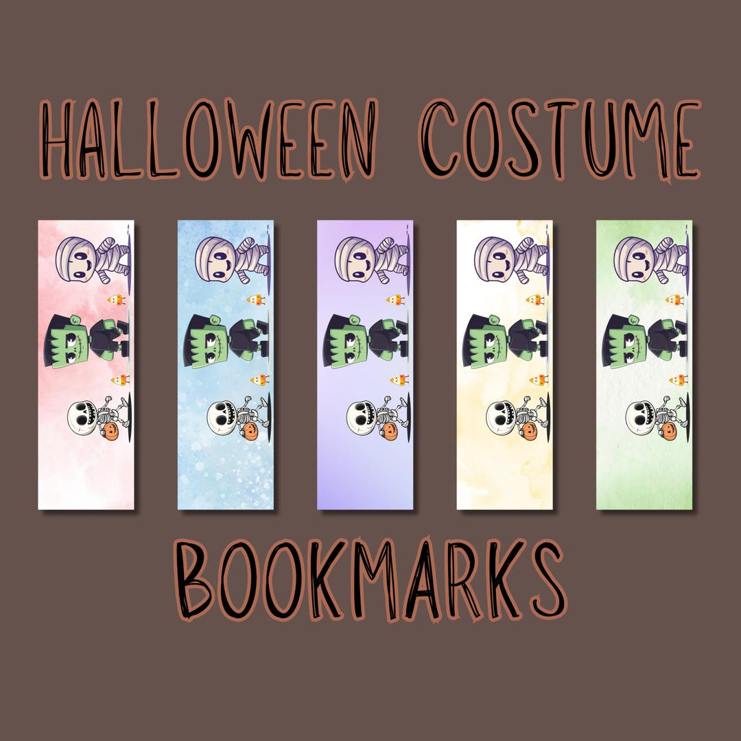 Happy Halloween Printable Bookmarks, Halloween Costume Design ...