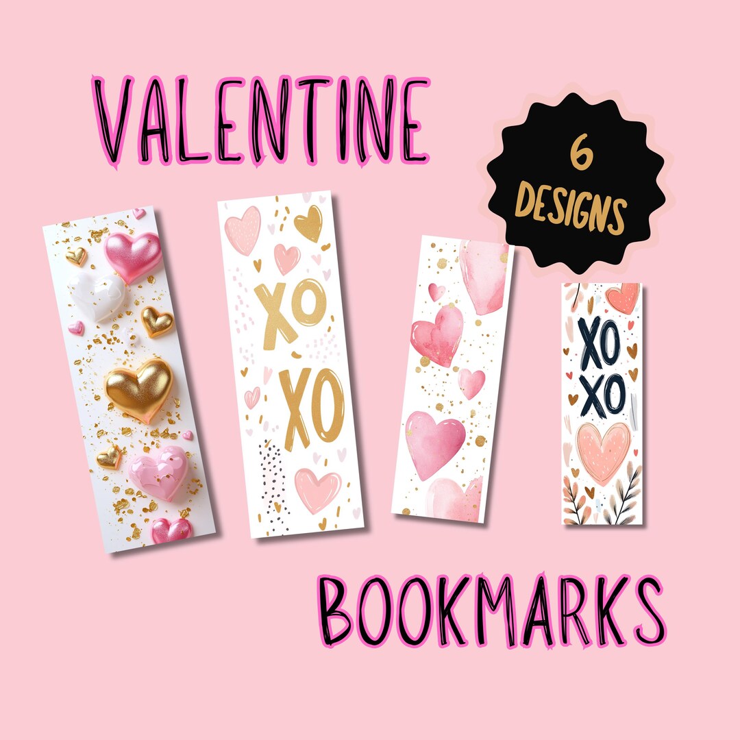 Valentine Printable Bookmarks | Printable Designs | Digital Instant ...