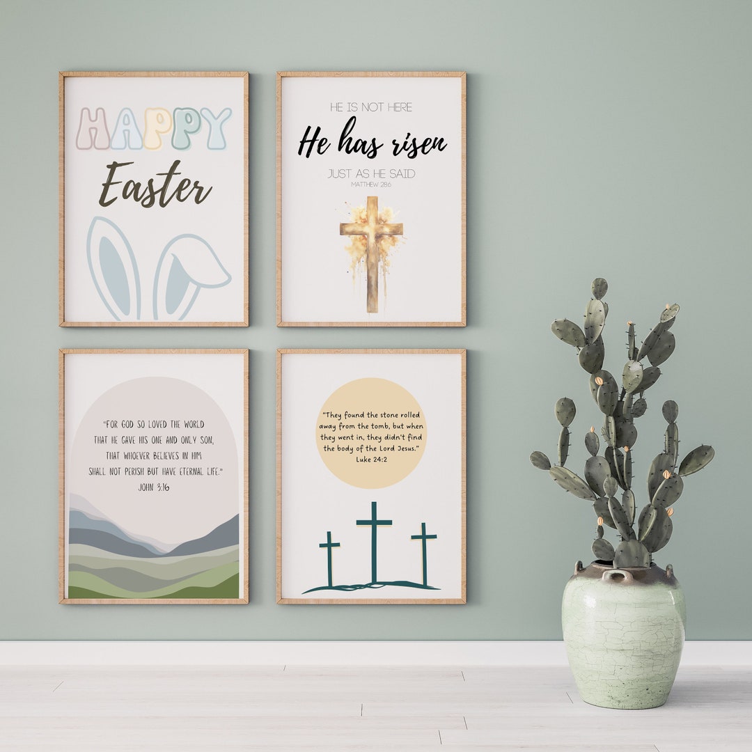 Easter, Spring Printable Wall Art Bundle - Etsy