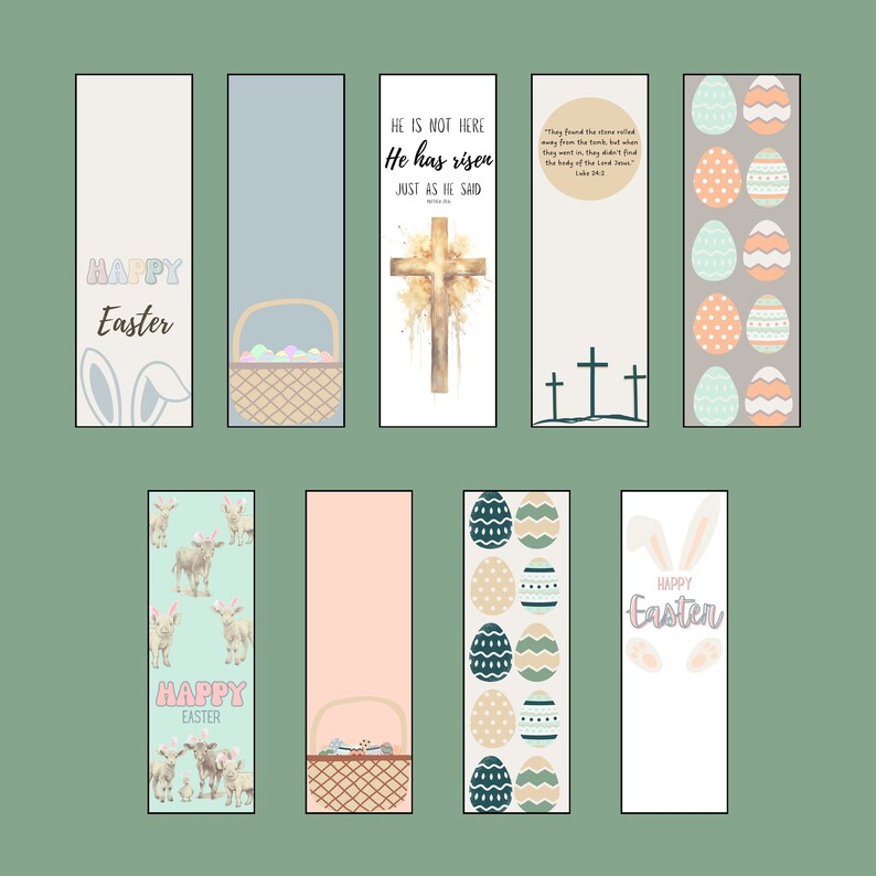 Easter Printable Bookmark, Printable Designs, Digital Instant Download ...