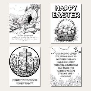 Easter Coloring Pages Printable, Kid's Coloring Pages, PDF Digital - Etsy