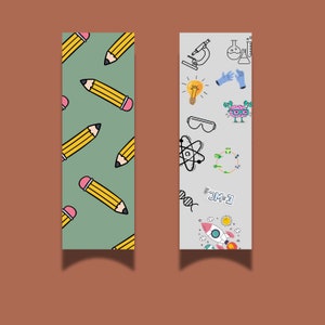 Back to School Printable Bookmarks, 5 Unique Designs, Printable Designs ...