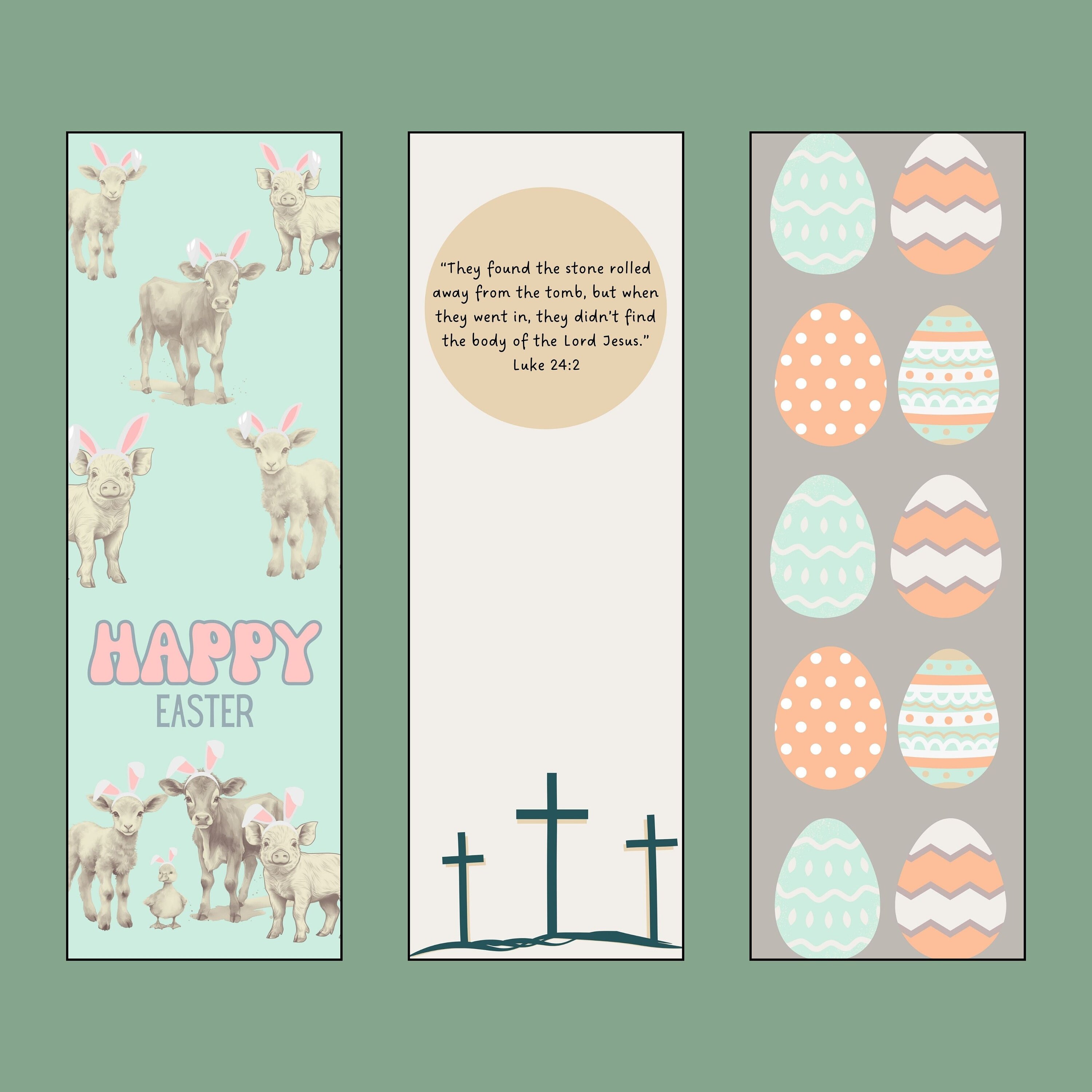 Easter Printable Bookmark, Printable Designs, Digital Instant Download ...