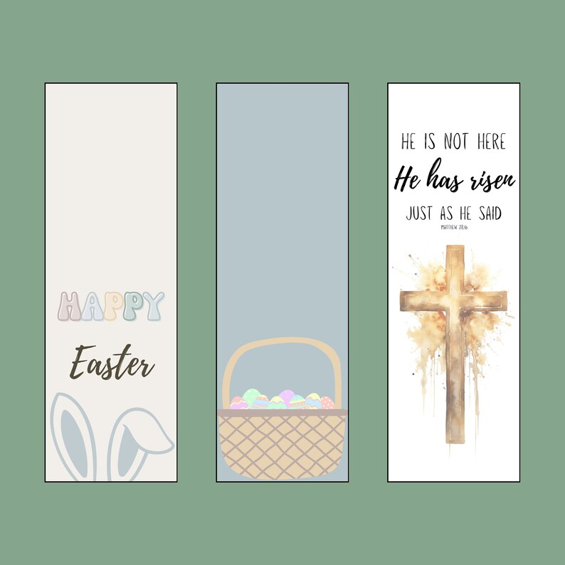 Easter Printable Bookmark, Printable Designs, Digital Instant Download ...