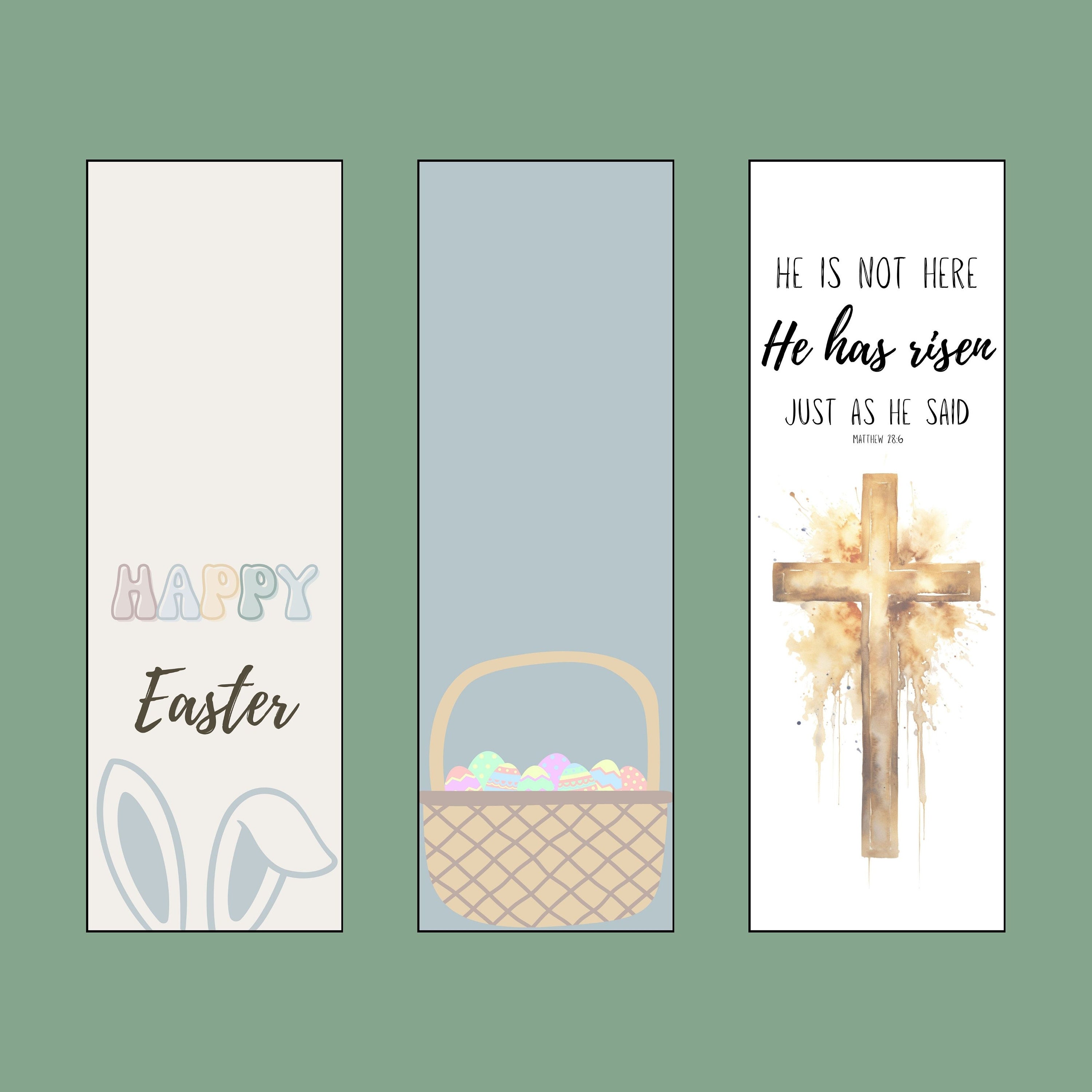 Easter Printable Bookmark, Printable Designs, Digital Instant Download ...