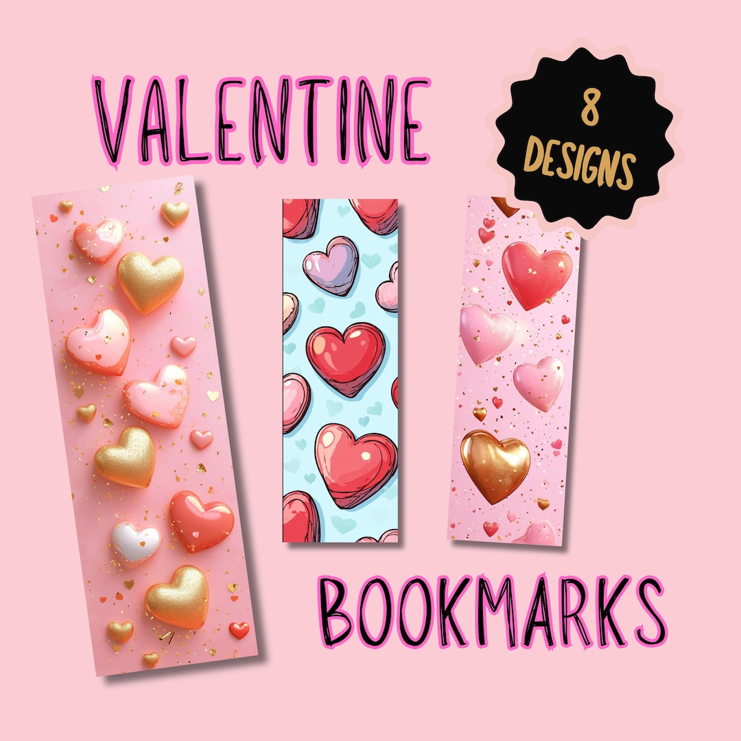 Valentine Printable Bookmarks | Printable Designs | Digital Instant ...