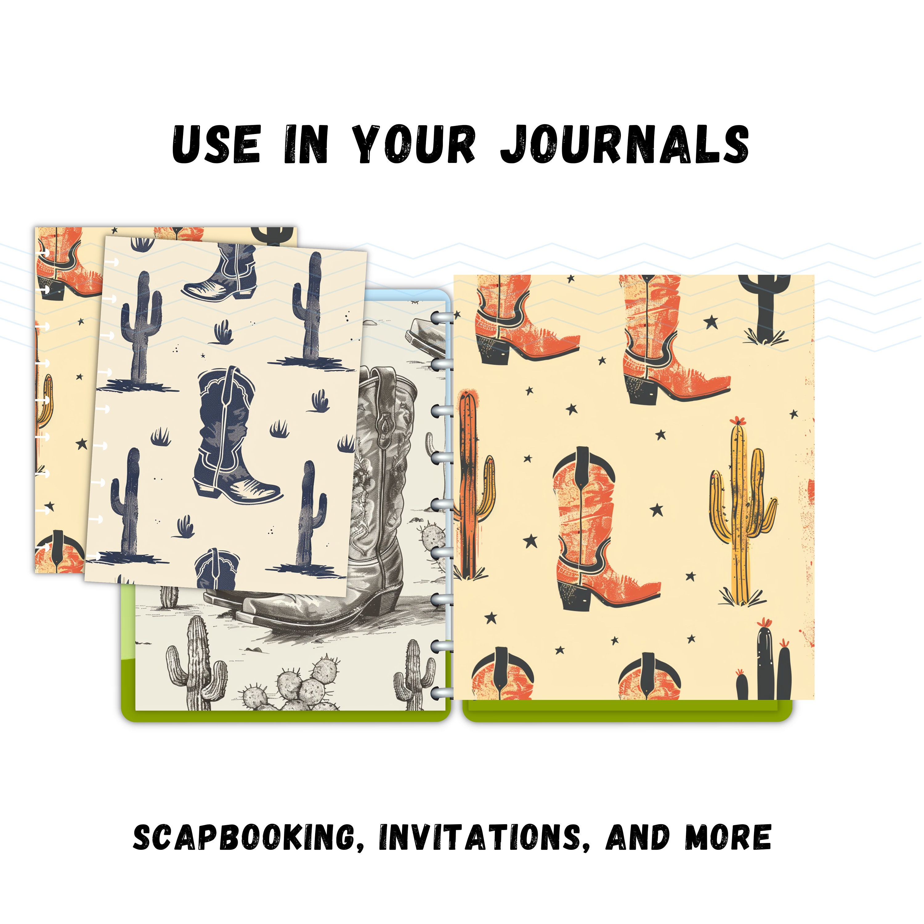 Western Digital Paper Pattern, Scrapbooking, Crafting, Paper Crafts ...