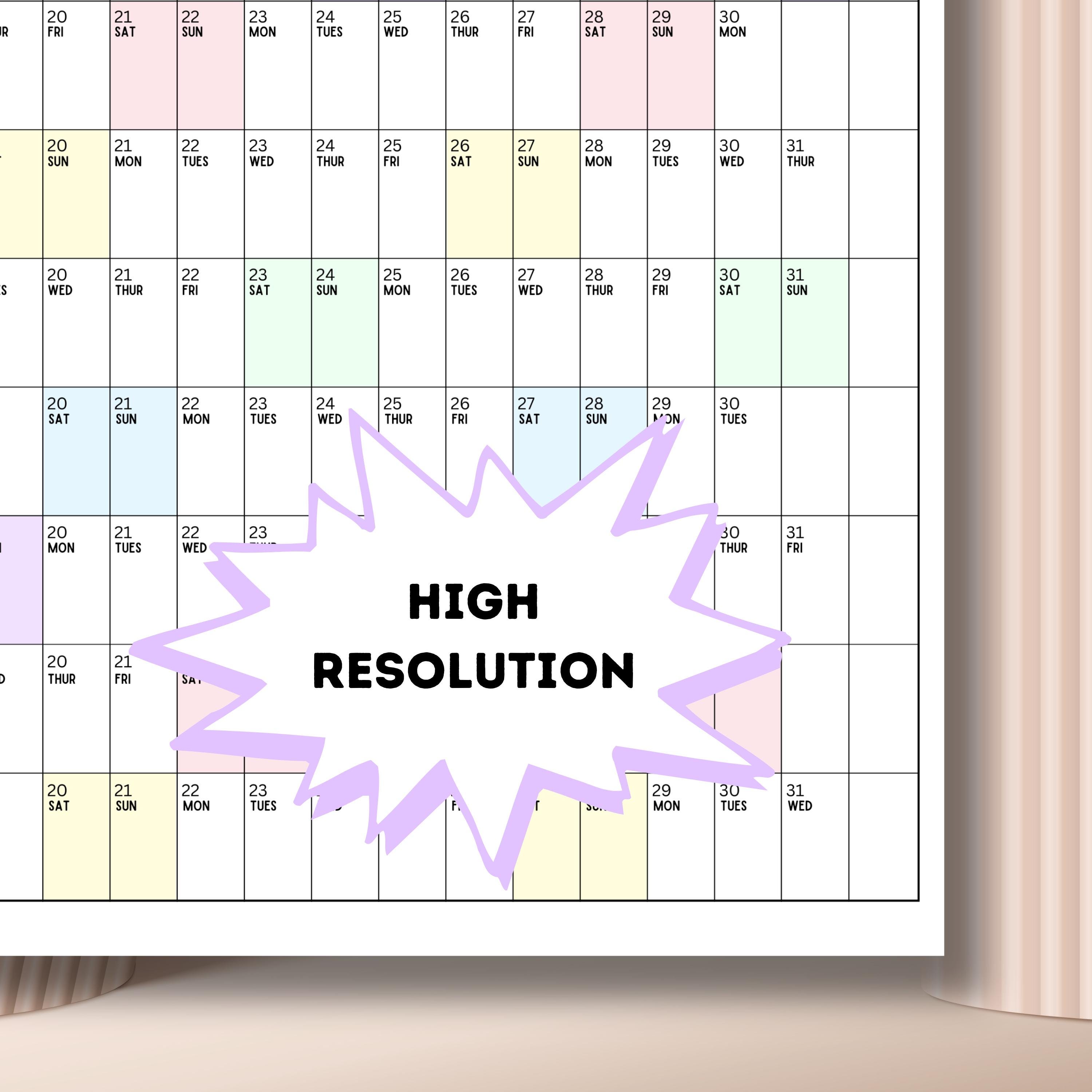 Giant 2025 Wall Calendar | 2025 Wall Planner | Annual Planner | Yearly ...