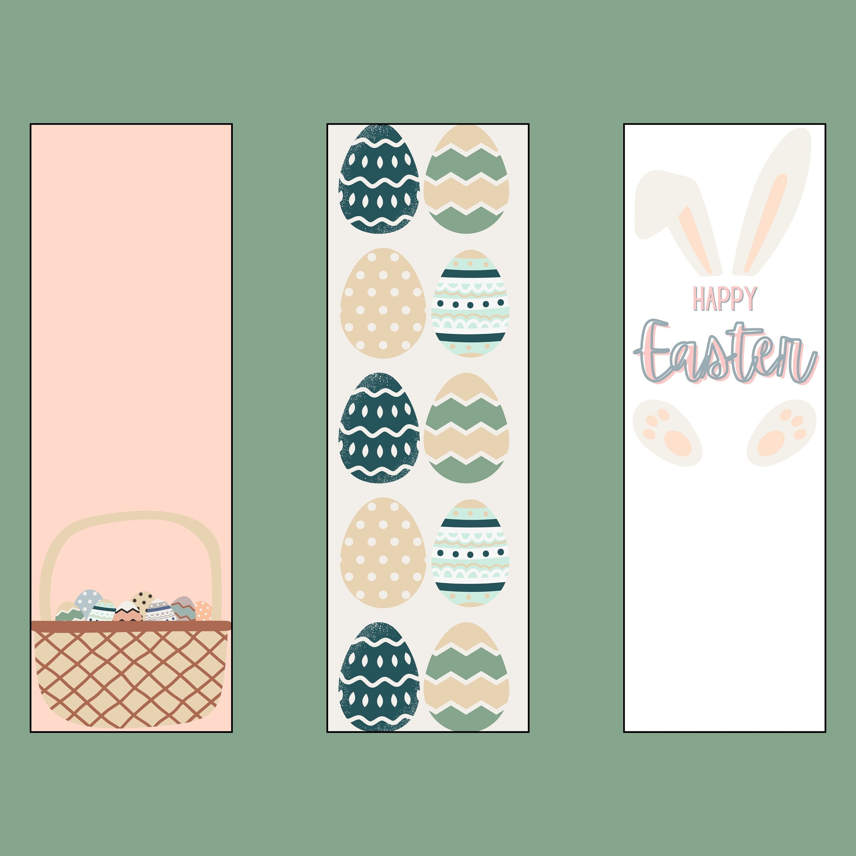 Easter Printable Bookmark, Printable Designs, Digital Instant Download ...