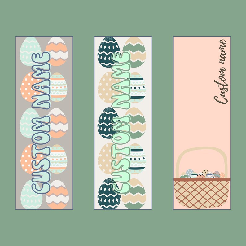 Easter Printable Bookmark, Canva Template, Customized Printable Designs ...