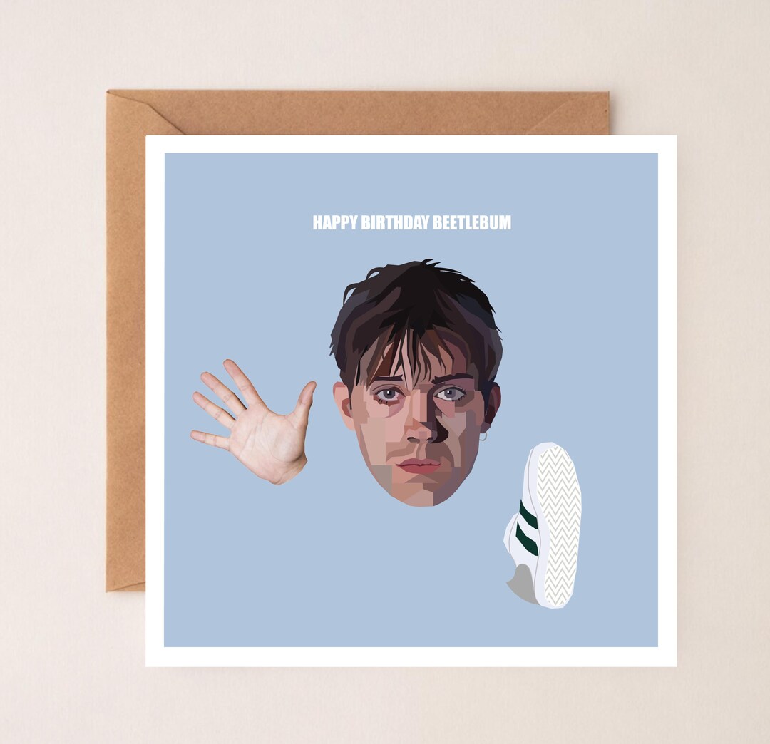 Damon Albarn Birthday Card, Blur Card, Birthday Card, Damon Albarn Gift ...