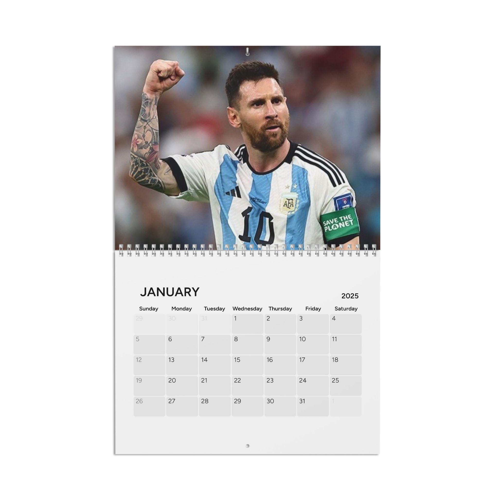 Lionel Messi 2025 Wall Calendar - Argentina World Cup Soccer Team Gift ...