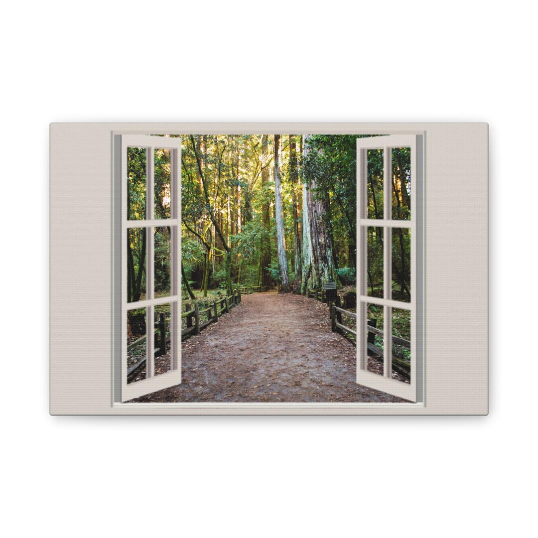 Fake Window Decor - Forest View - Window View Wall Art - Etsy