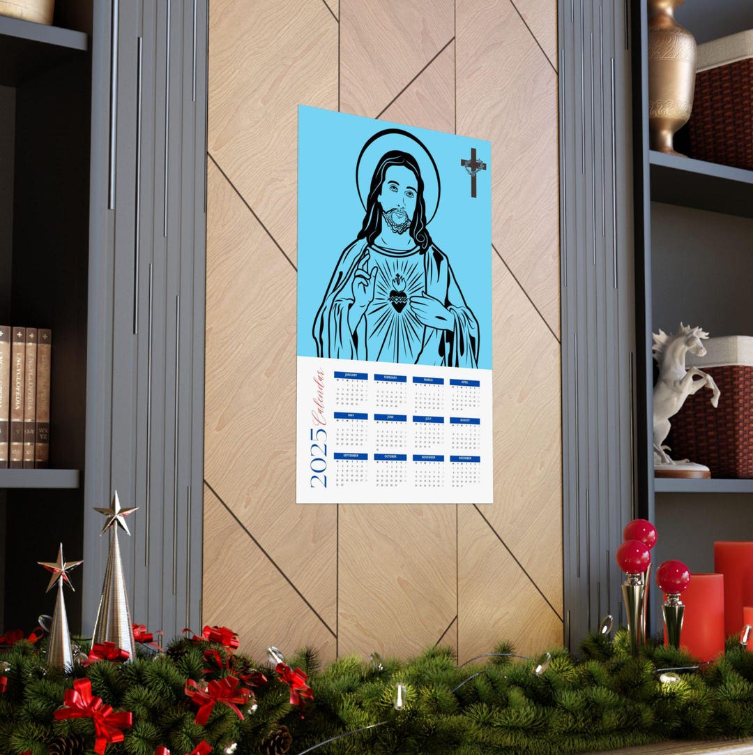 Beautiful Jesus Poster One Page Yearly Calendar | Jesus Christ Picture ...