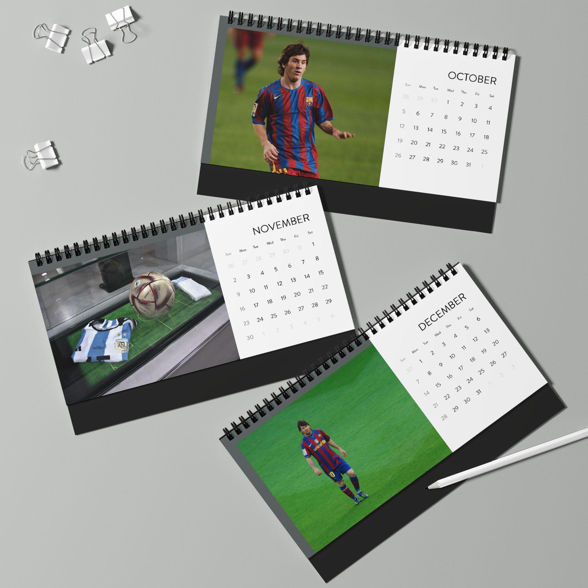 Lionel Messi 2025 Desk Calendar - Argentina World Cup Football Lover ...
