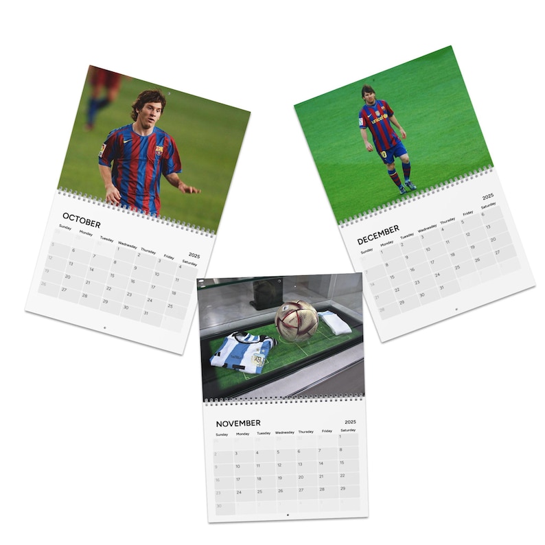 Lionel Messi 2025 Wall Calendar - Argentina World Cup Soccer Team Gift ...