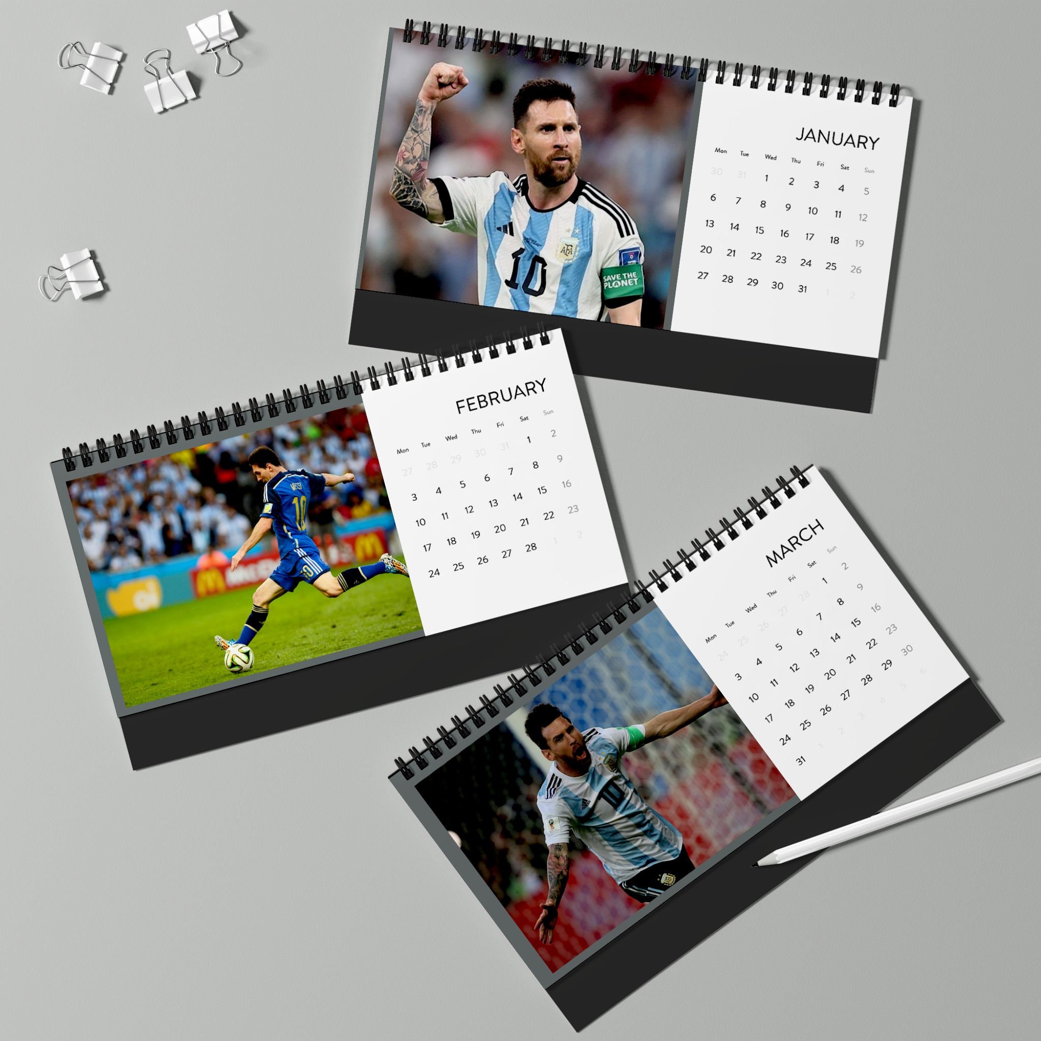 Lionel Messi 2025 Calendar Argentina World Cup Soccer Team Gift Giant ...