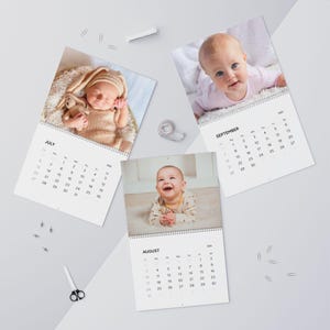 Personalized Baby Photo Wall Calendar 2025 - Custom Design, Family ...