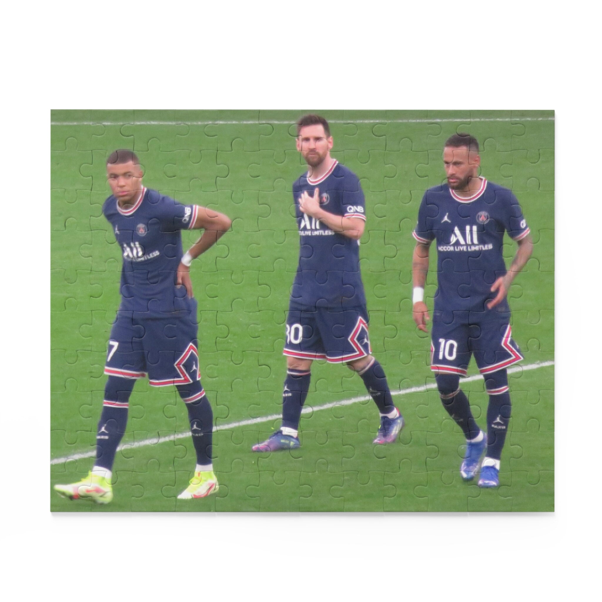 Messi, Mbappe, Neymar PSG 14/15 Photo Puzzle - Soccer Fan Gift, Picture ...