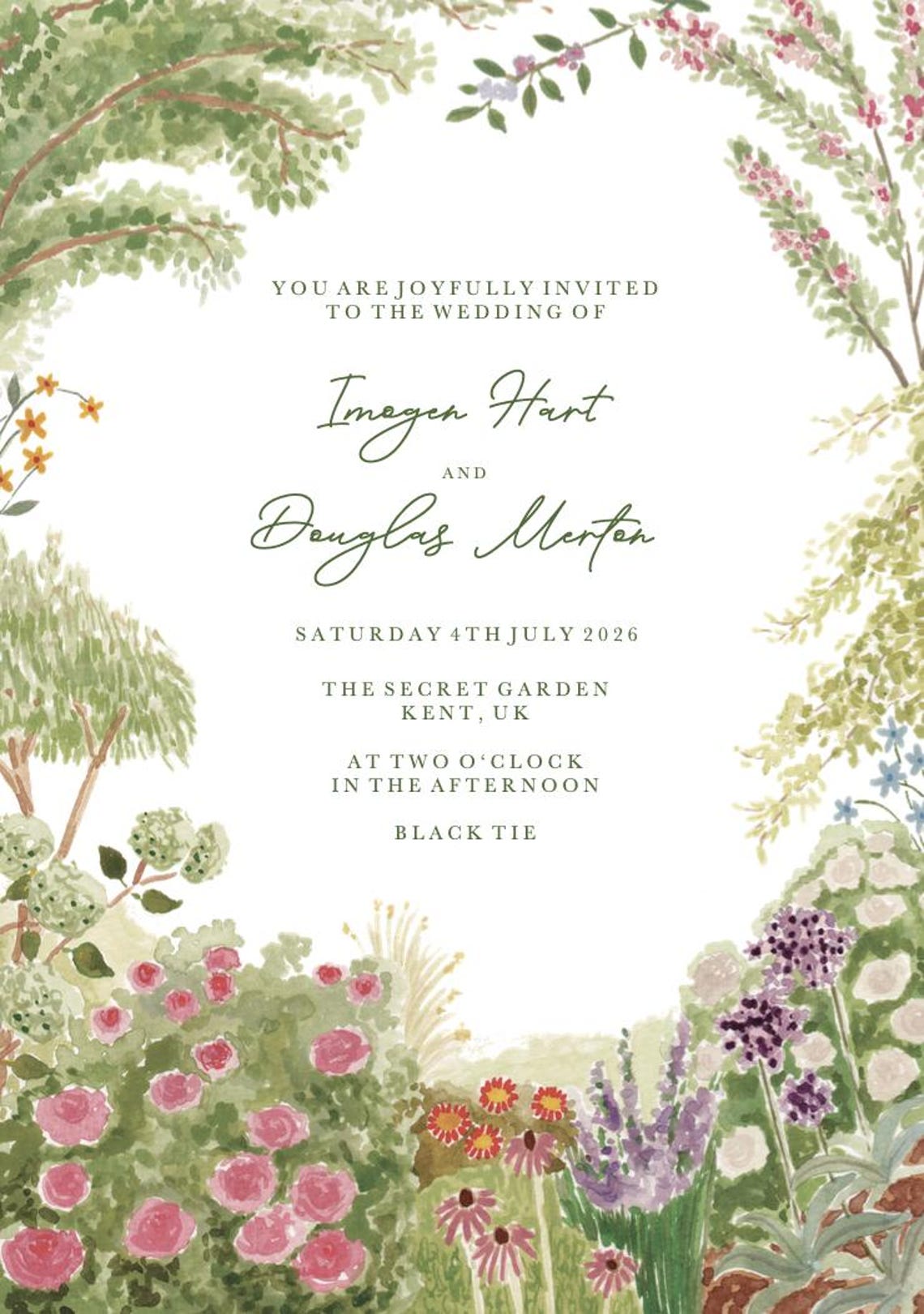 CUSTOM HAND PAINTED Wedding Stationery (the Luxury Works), Watercolour ...