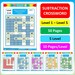 Printable Subtraction Crossword Puzzle Worksheets – Level 1 to 5 - Etsy
