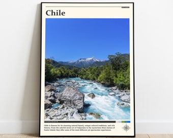 Santiago Chile Travel Wall Art Poster Print - Etsy