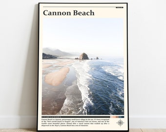 Cannon Beach, Oregon Poster Minimalist Wall Art - Etsy