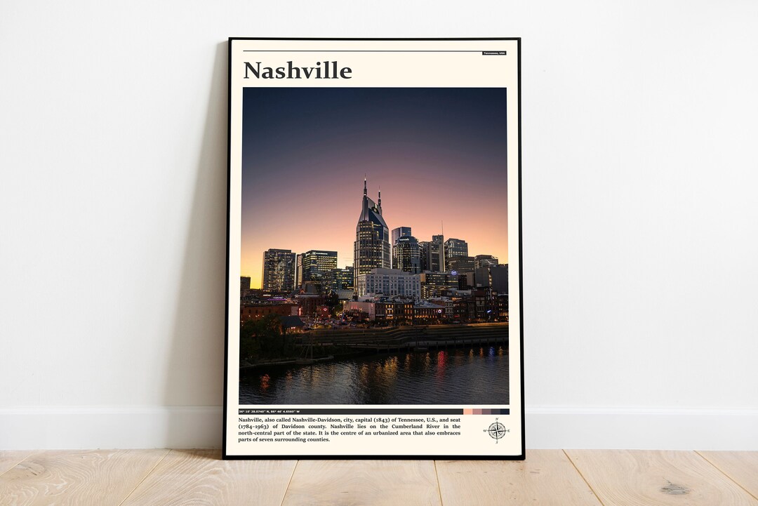 Nashville Print / Nashville Wall Art / Nashville Poster / Nashville ...