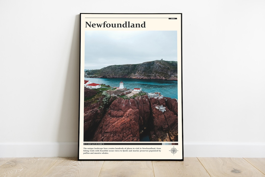 Newfoundland Print / Newfoundland Wall Art / Newfoundland Poster ...