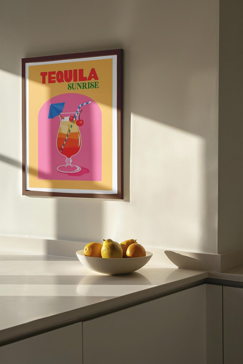 Tequila Print / Tequila Chart / Tequila Wall Art / Kitchen Art ...