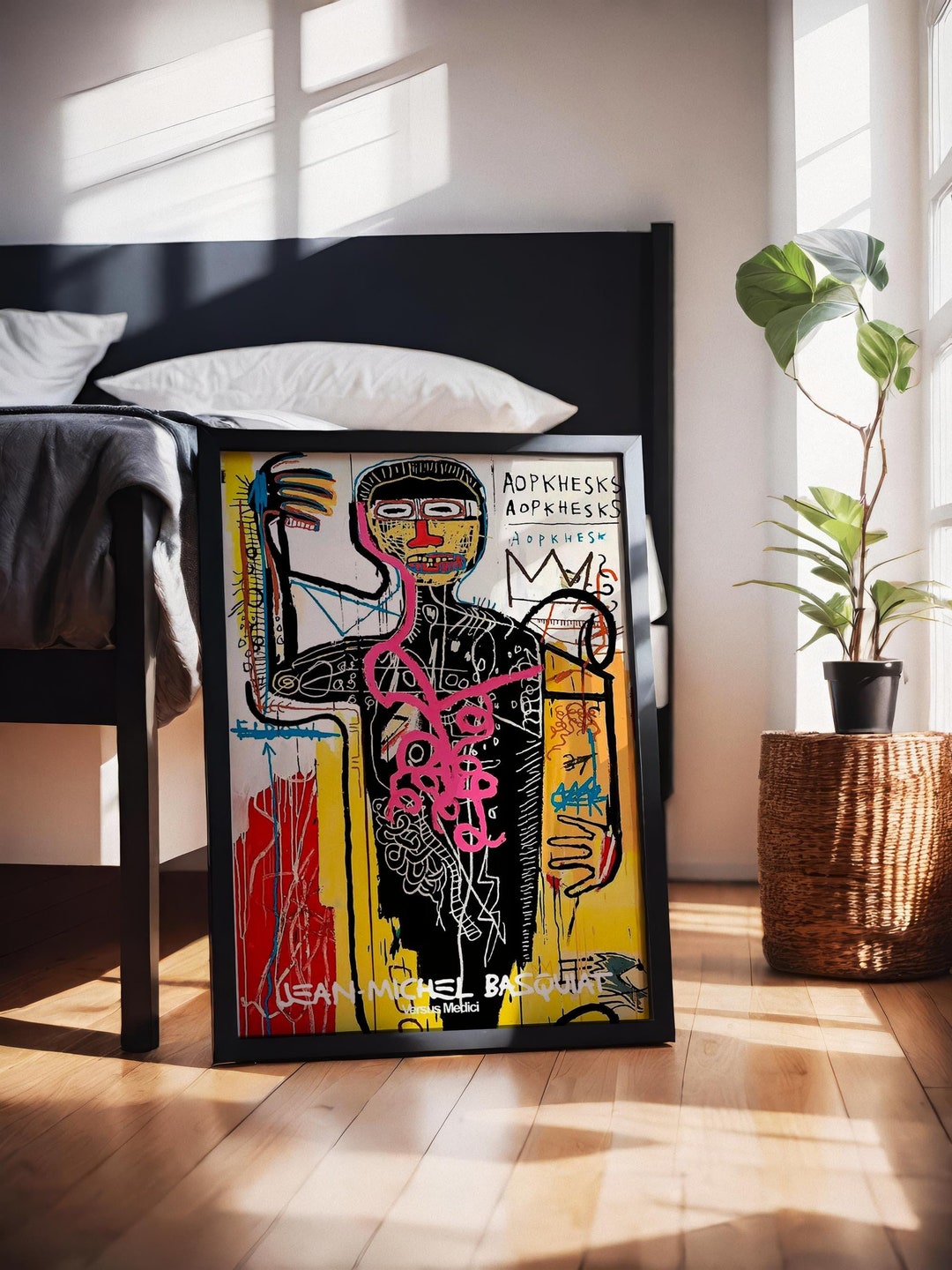 Jean Michel Basquiat Print / Jean Michel Basquiat Versus Medici Poster ...