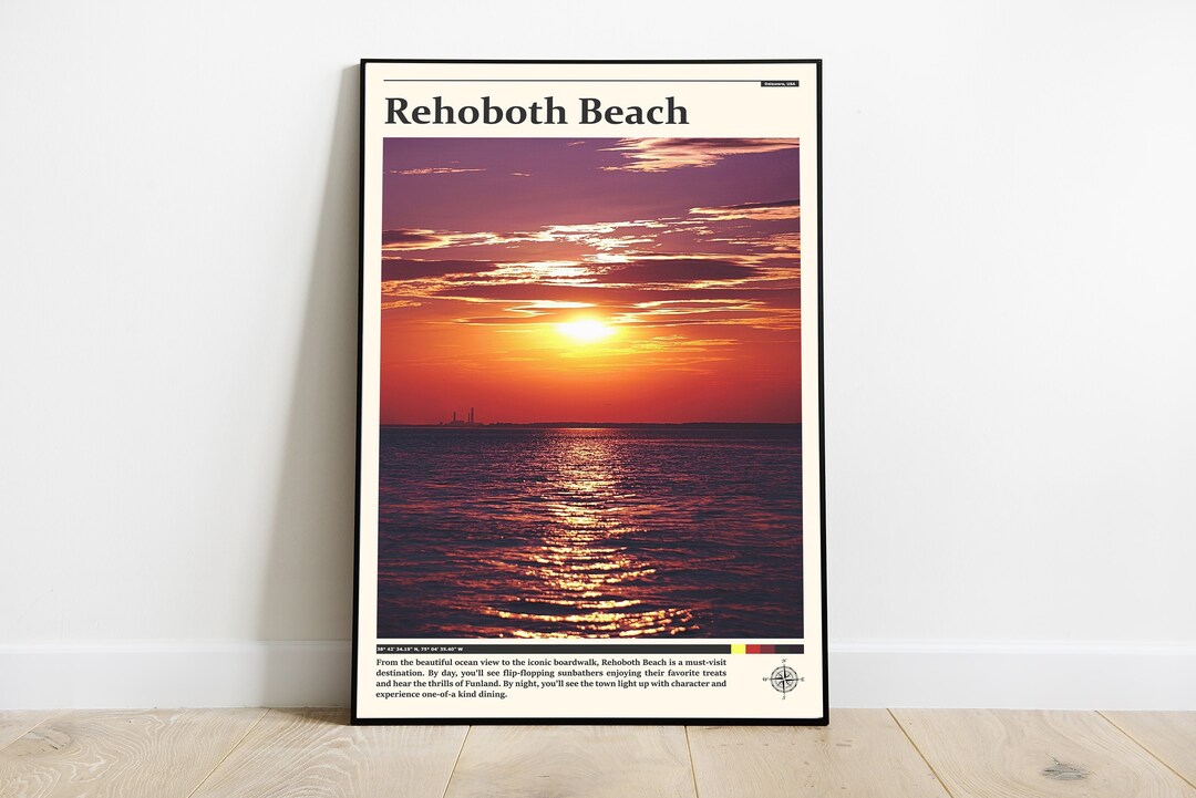 Rehoboth Beach Print / Rehoboth Beach Wall Art / Rehoboth Beach Poster ...