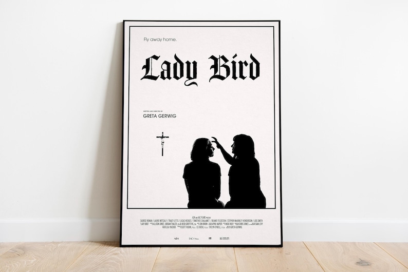 Lady Bird Poster - Lady Bird Print - Minimalist Movie Poster - Vintage ...