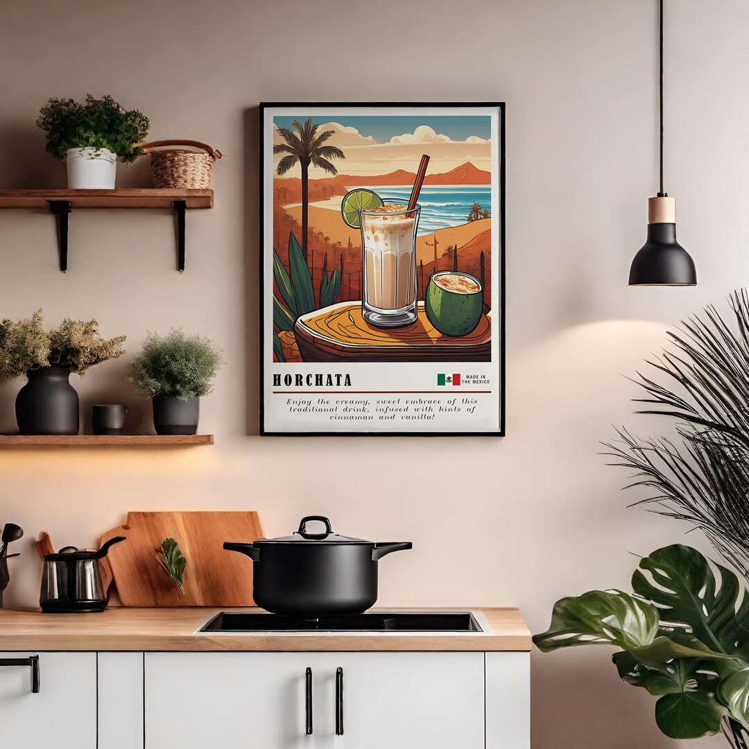 Horchata Drink Poster / Mexico Travel Print / Mexican Horchata Print ...