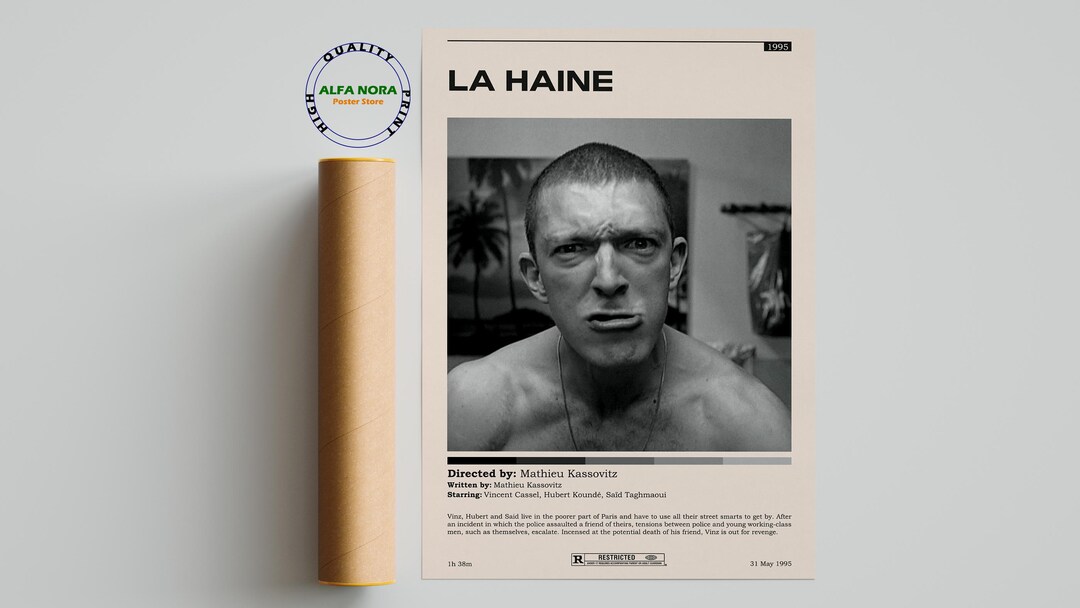 La Haine | La Haine Poster | Custom Poster | Vintage Retro Art Print ...