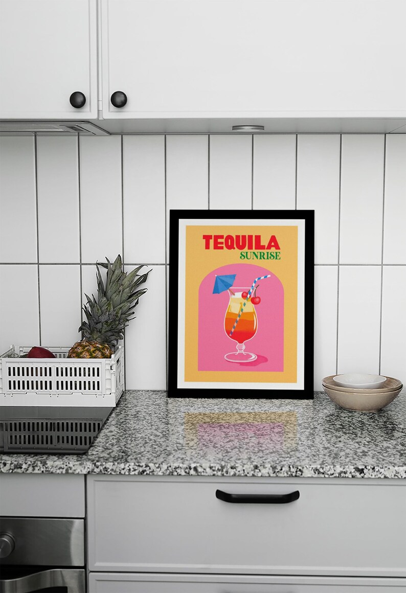 Tequila Print / Tequila Chart / Tequila Wall Art / Kitchen Art ...
