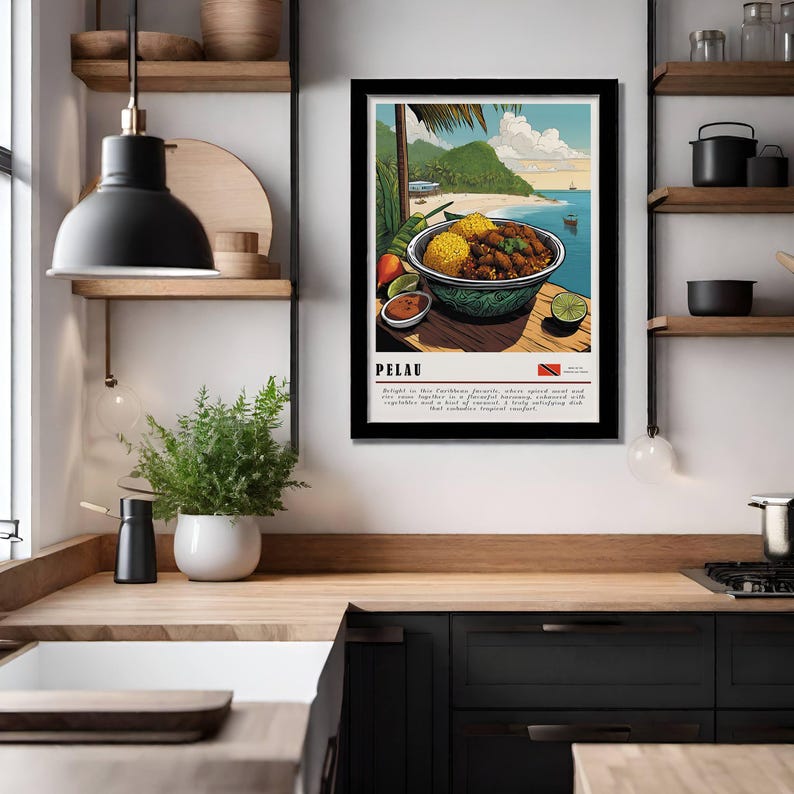 Pelau Food Poster / Trinidad and Tobago Travel / Food Gift / Kitchen ...