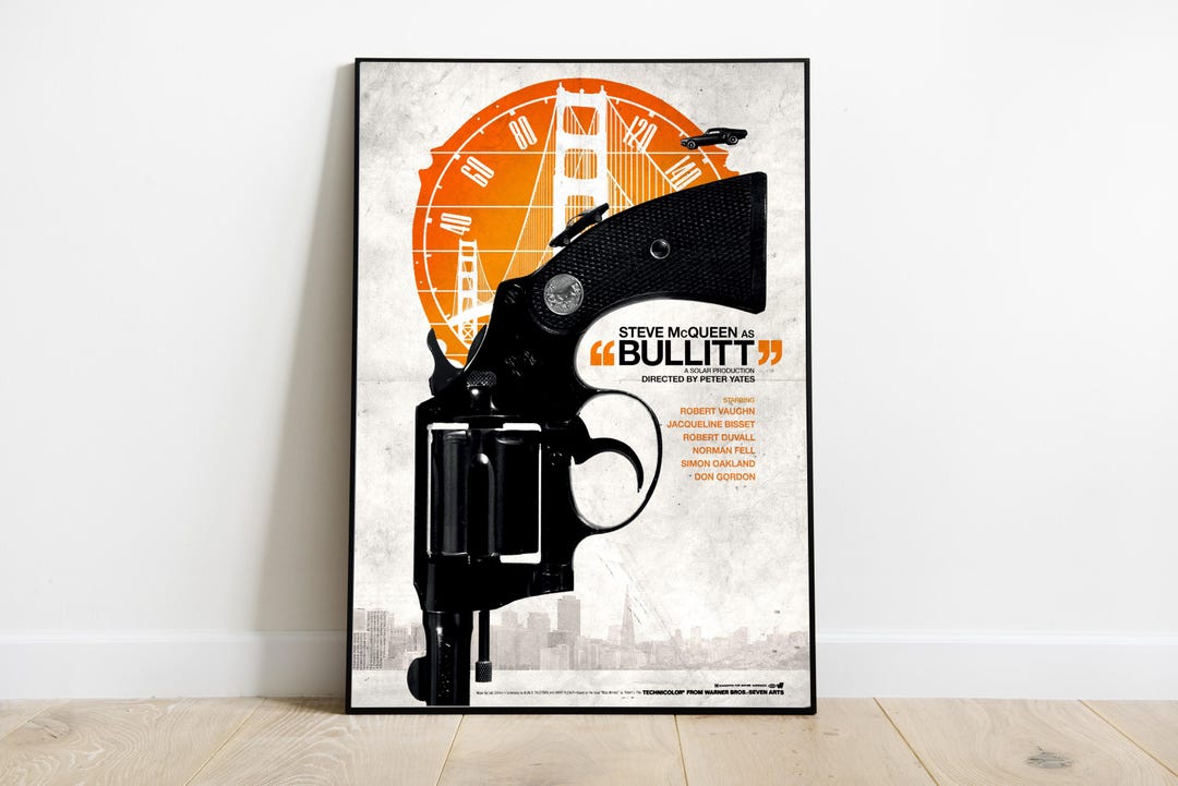 Bullitt (1968) Movie Poster | Bullitt Classic Movie Print | Vintage ...