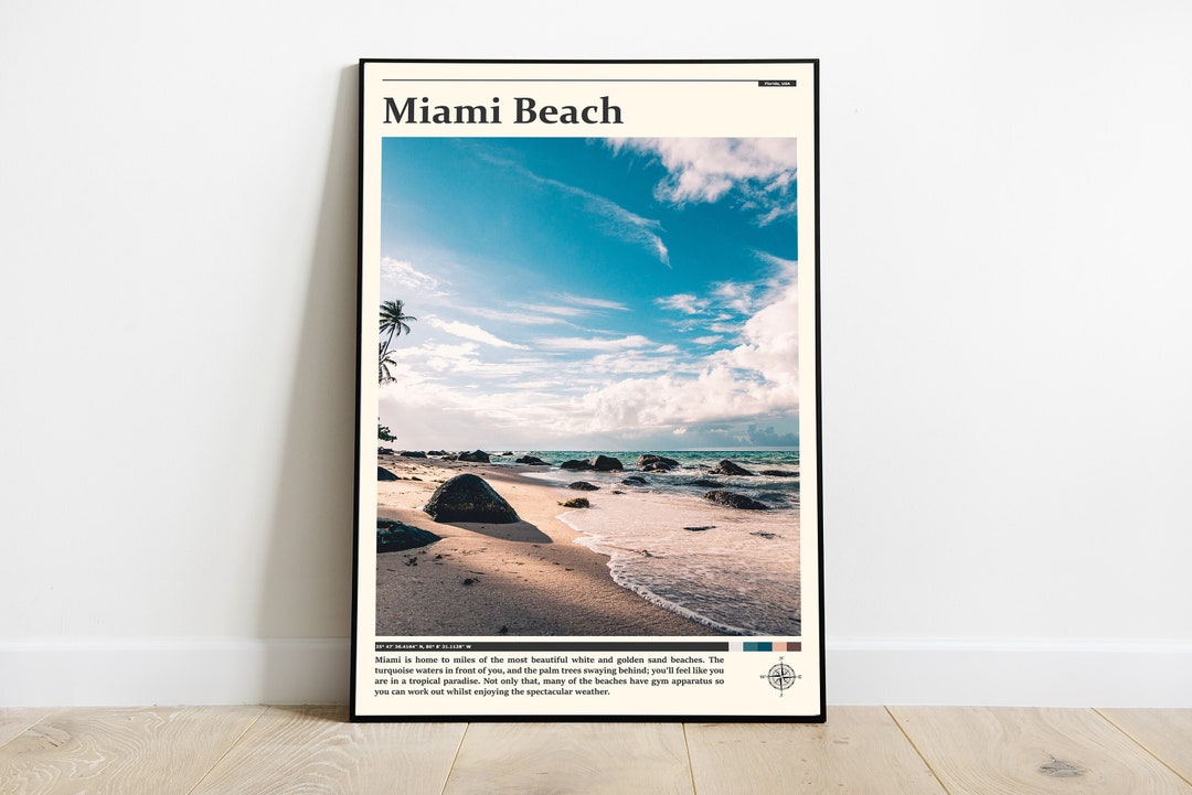 Miami Beach Print / Miami Beach Art / Miami Beach Poster / Miami Beach ...