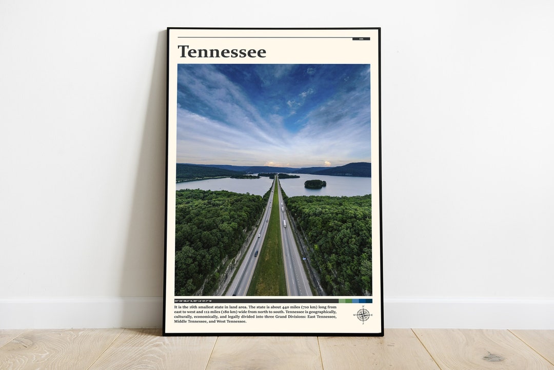 Tennessee Print / Tennessee Wall Art / Tennessee Poster / Tennessee ...