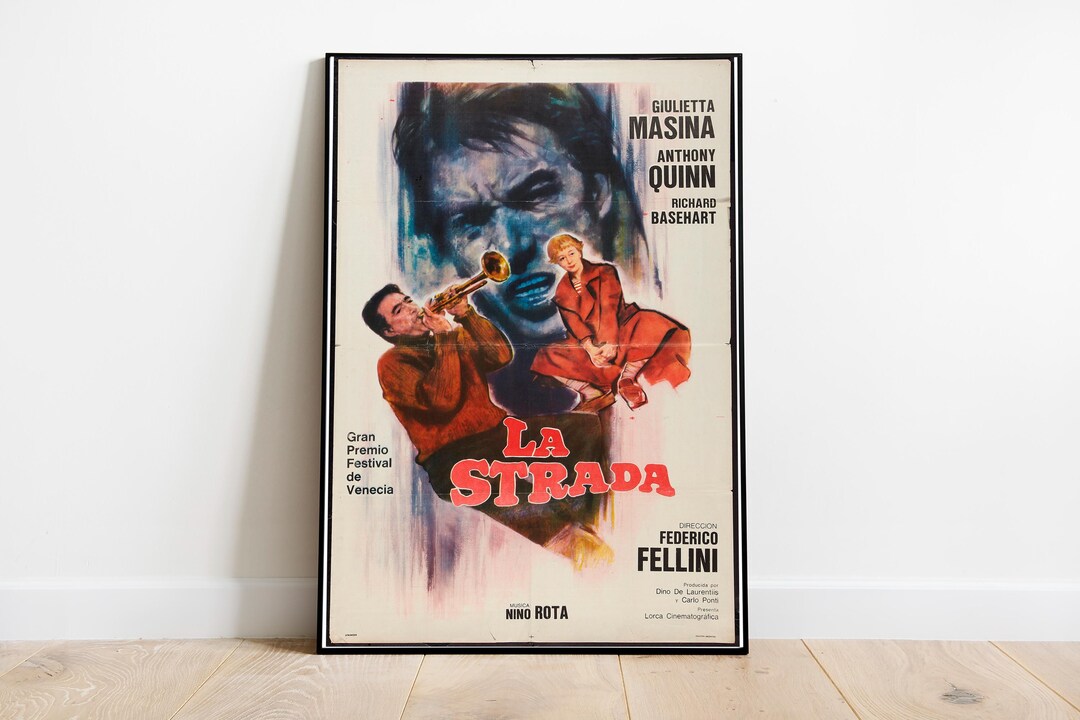 La Strada Poster | La Strada | Minimalist Movie Poster | Vintage Retro Art Print | Custom Poster ...