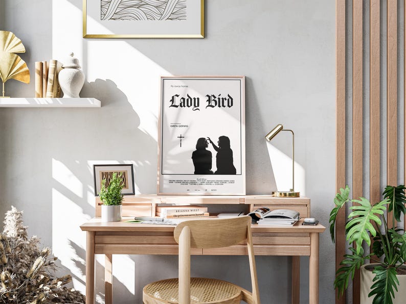 Lady Bird Poster - Lady Bird Print - Minimalist Movie Poster - Vintage ...