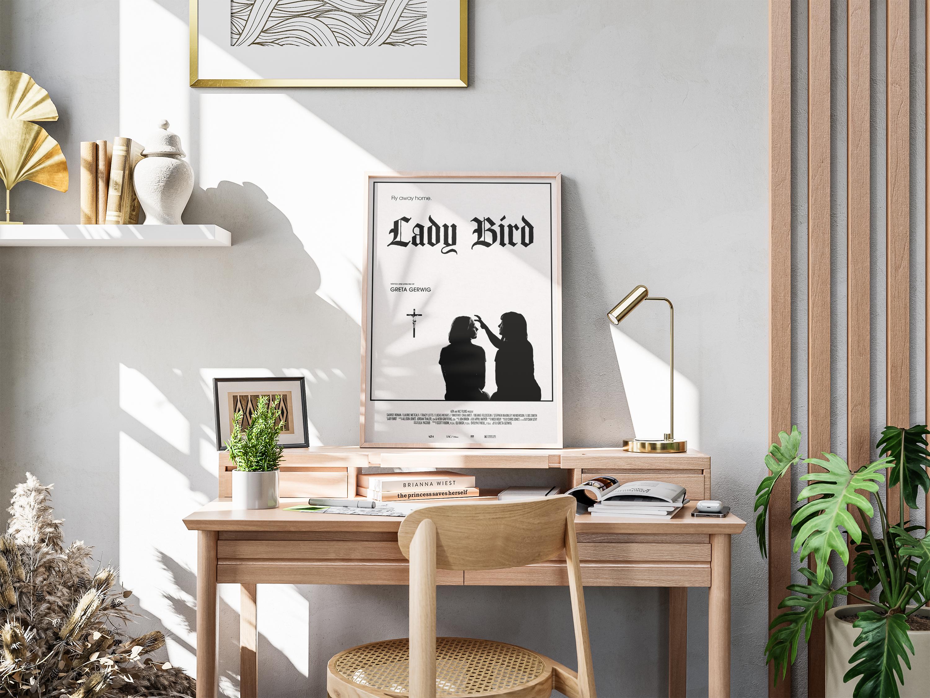 Lady Bird Poster - Lady Bird Print - Minimalist Movie Poster - Vintage ...