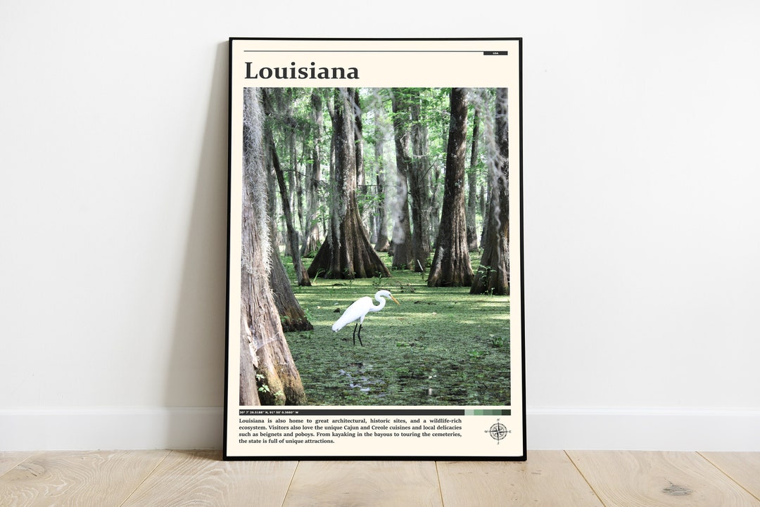 Louisiana Print / Louisiana Wall Art / Louisiana Poster / Louisiana ...