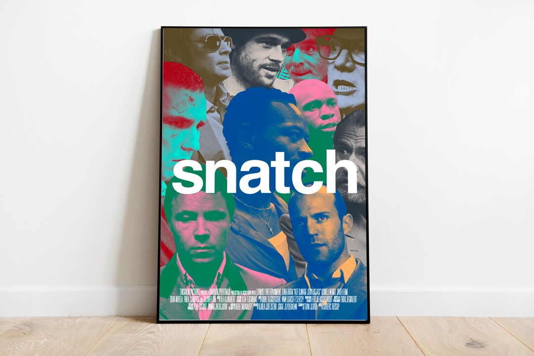 Snatch Poster Guy Ritchie Minimalist Movie Poster Vintage Retro Art ...