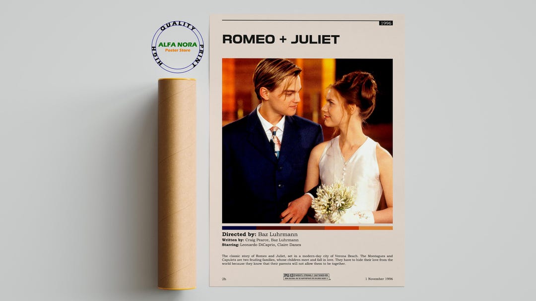 Romeo and Juliet Poster - Romeo and Juliet - Minimalist Movie Poster ...