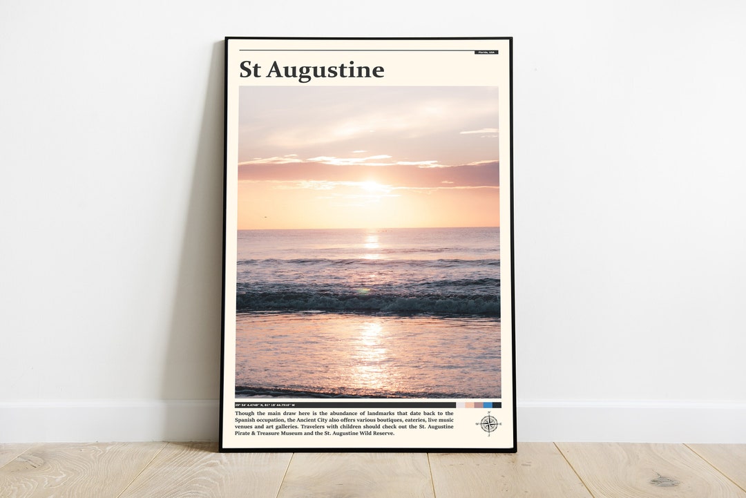 St Augustine Print / St Augustine Wall Art / St Augustine Poster / St Augustine Photo / Saint ...