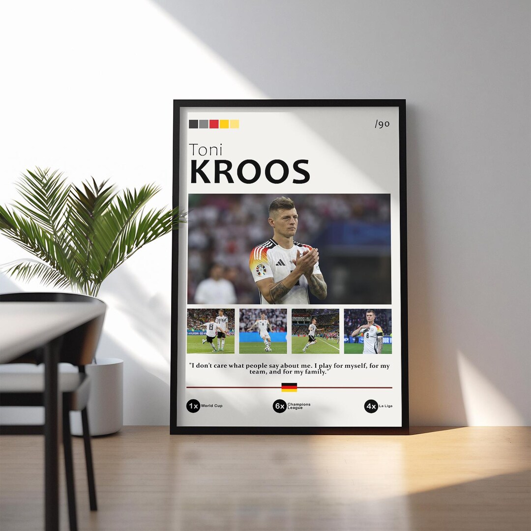 Toni Kroos Poster / Soccer Star Print / Football Decor / Sports ...