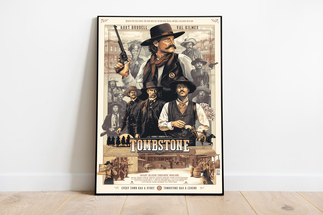 Tombstone Poster | Tombstone | Vintage Retro Art Print | Wall Art Print ...